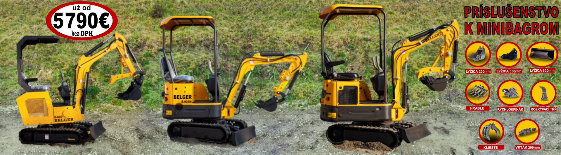 Kvalitné minibagre od Slovenskej značky BELGER